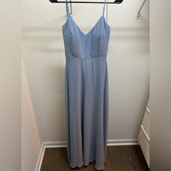 Birdy Grey | Dresses | Birdy Grey Dusty Blue Bridesmaid Dress | Poshmark